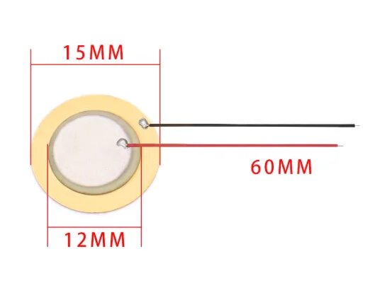 Пьезоизлучатель 12-50 мм, Цвет: 15mm