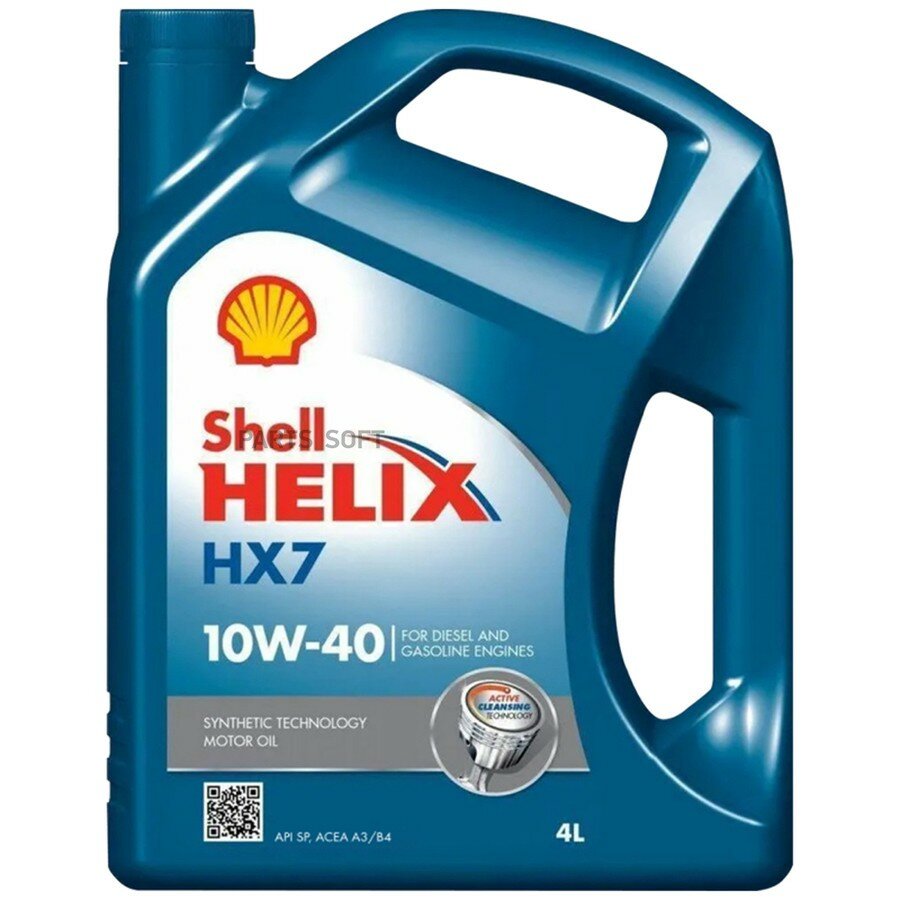 SHELL 550070333 Масло моторное SHELL Helix HX7 SP 10W-40 полусинтетическое 4 л 550070333