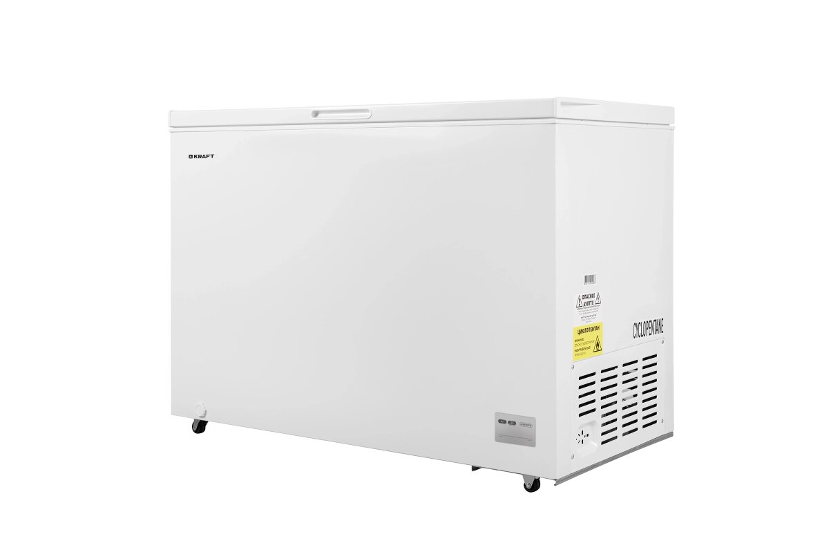 Ларь морозильный KRAFT BD (W)-340BLR белый, 340л, инверторный мотор
