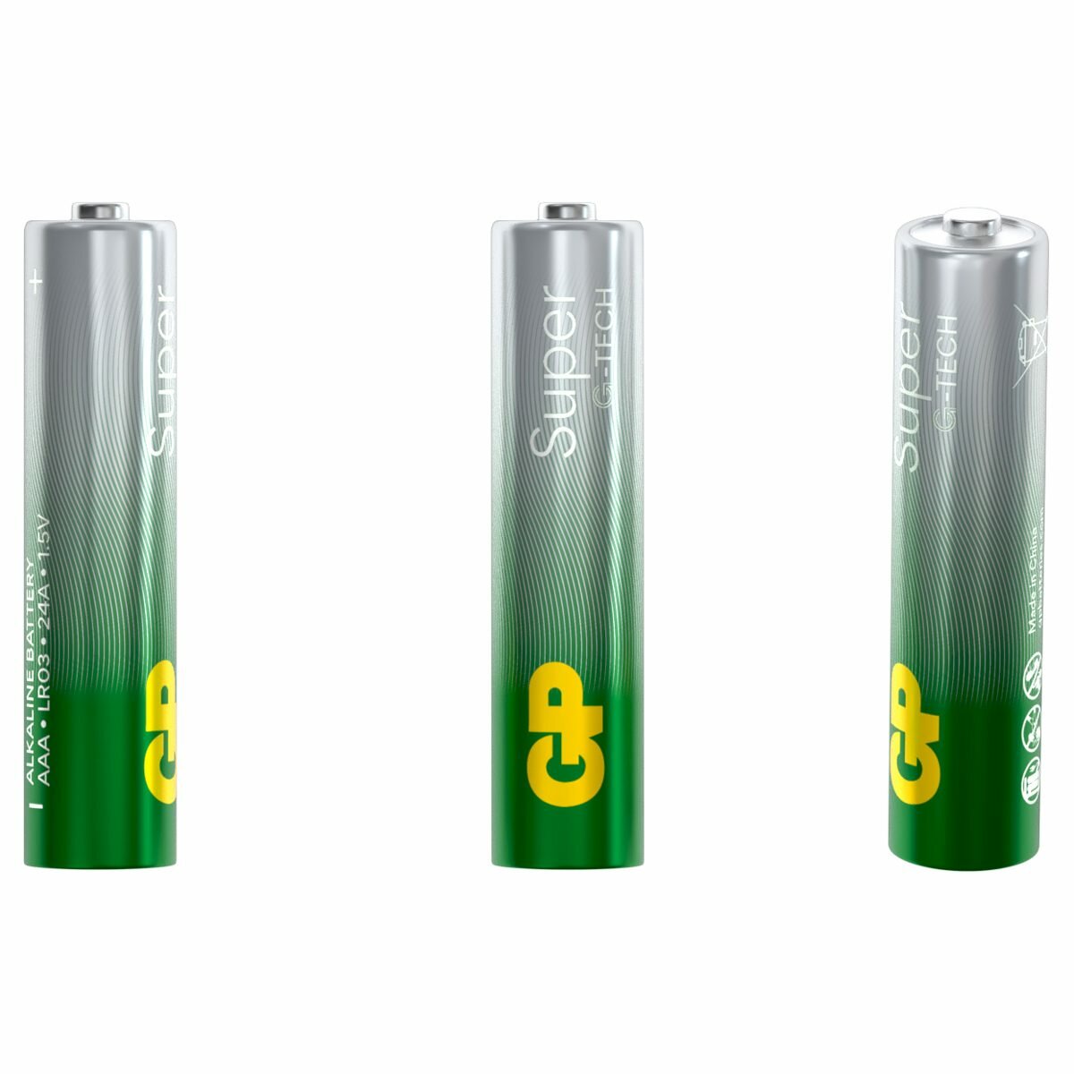 Батарейка GP Super G-Tech AAA/LR03 (24A алкалиновая, SB50, термоусадка) (GP 24AA21RF-2CRSWC50), 200шт.