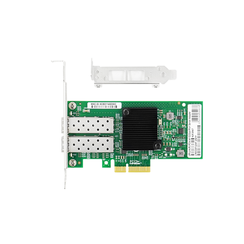 Сетевая карта LR-Link LREC9712HF-2SFP, 2 порта SFP 1 Гбит/с, PCIe x4, Intel I350 LREC9712HF-2SFP