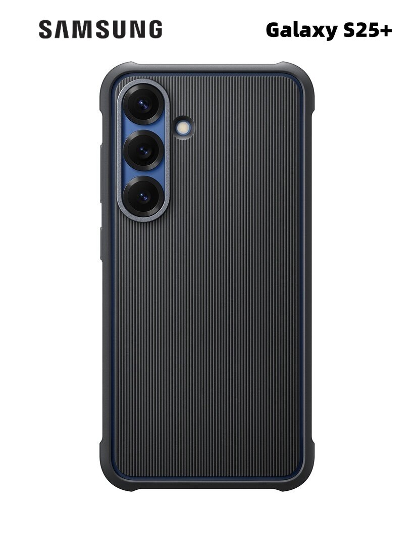 Чехол-накладка Rugged Case для Samsung Galaxy S25+, черный, EF-RS936CBEGCN