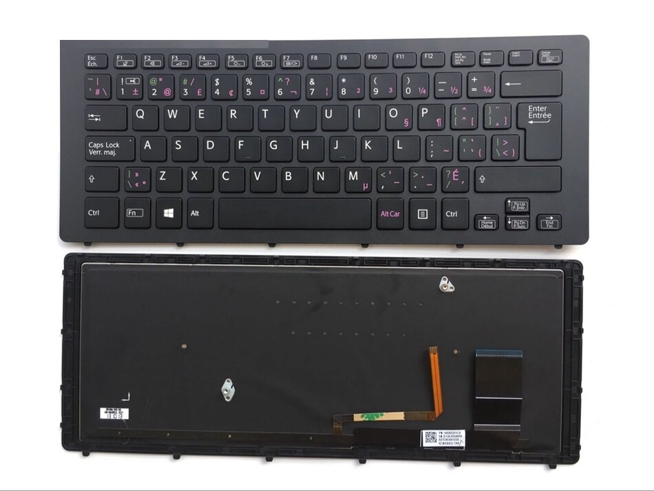 Клавиатура для ноутбука Sony Vaio SVF15N, SVF15N100C, SVF15N14CXB, SVF15N14CXS, SVF15N17SGB черная,