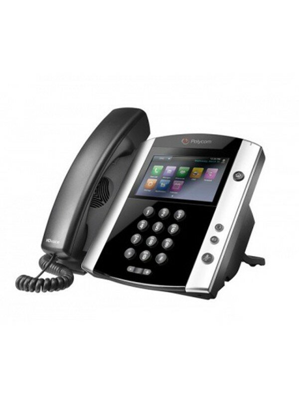 VoIP-телефон Polycom VVX 600, PoE, громкая связь, цветной LCD-дисплей, черный — фото 1