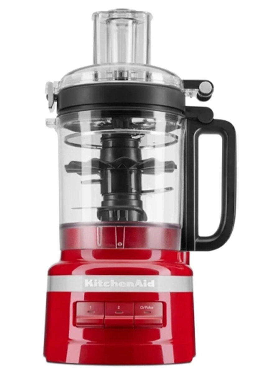 Кухонный комбайн KitchenAid 5KFP0921EER, 240 Вт, 3 скорости, чаша 2.1 л, 5 насадок, красный