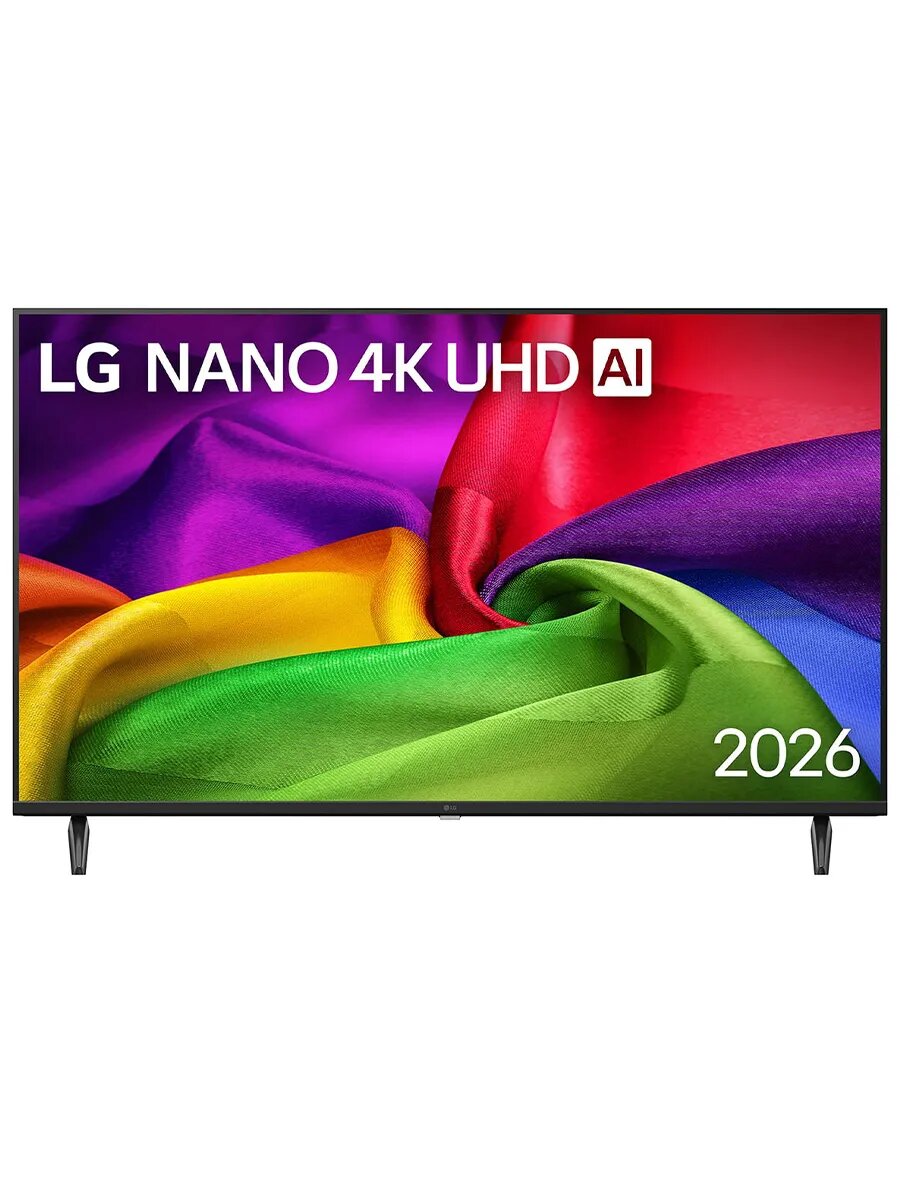 Телевизор LG 43NU800B6LC, 43", Smart TV, 4k Ultra HD, 60 Гц, HDR10 Pro, VRR, AI, Wi-Fi, Bluetooth, черный