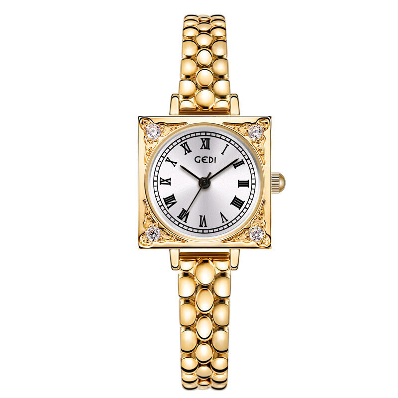 Винтажные кварцевые часы Godiva Retro High-Value для женщин, изысканные часы с маленьким квадратным циферблатом, легкие и роскошные водонепроницаемые часы для женщин