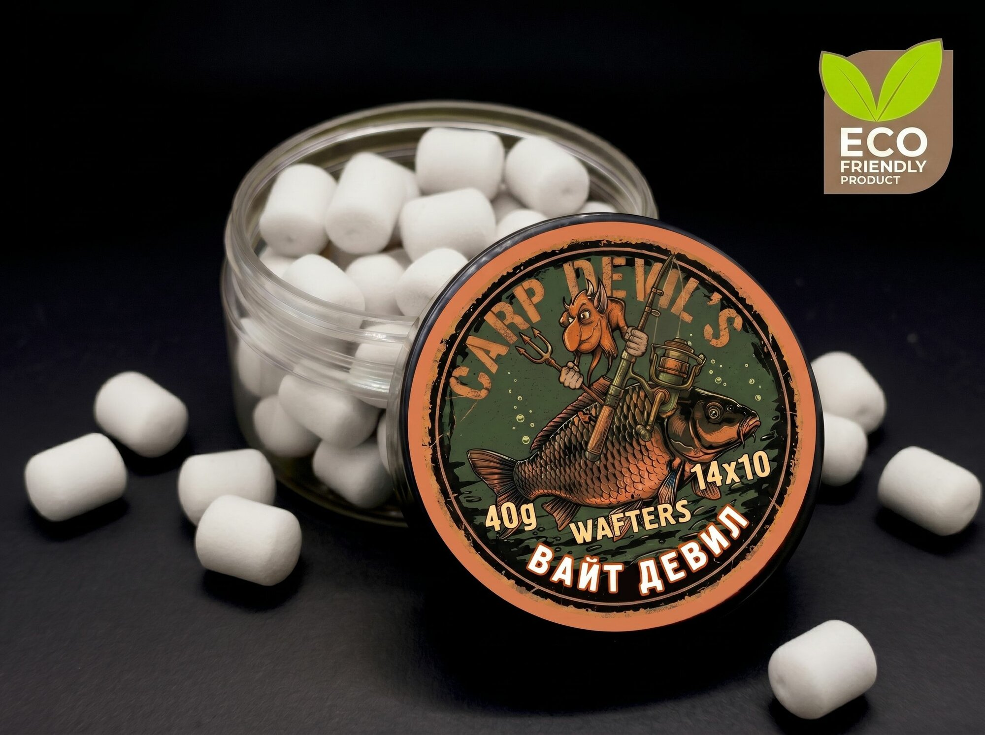Бойлы CARP DEVIL'S Wafters 14х10мм вайт девил 40гр