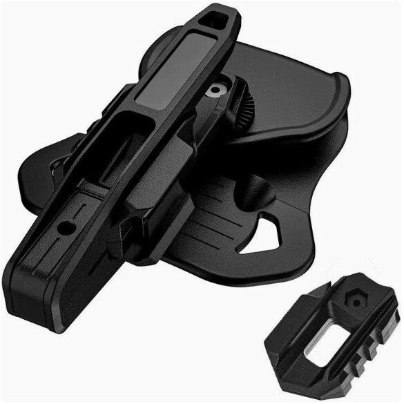 Черная кобура для Glock 9мм 40 357 с фиксатором и ключом на направляющей для пистолета