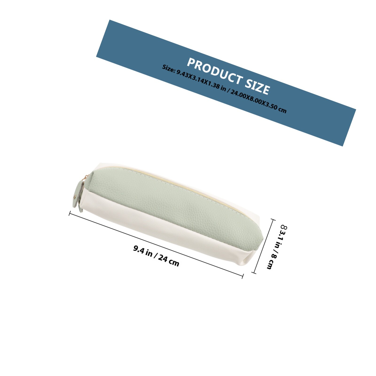 2 Шт Компактная Сумка Для Ручек Из Материала Pu Кожа Размер 24x8 Cm