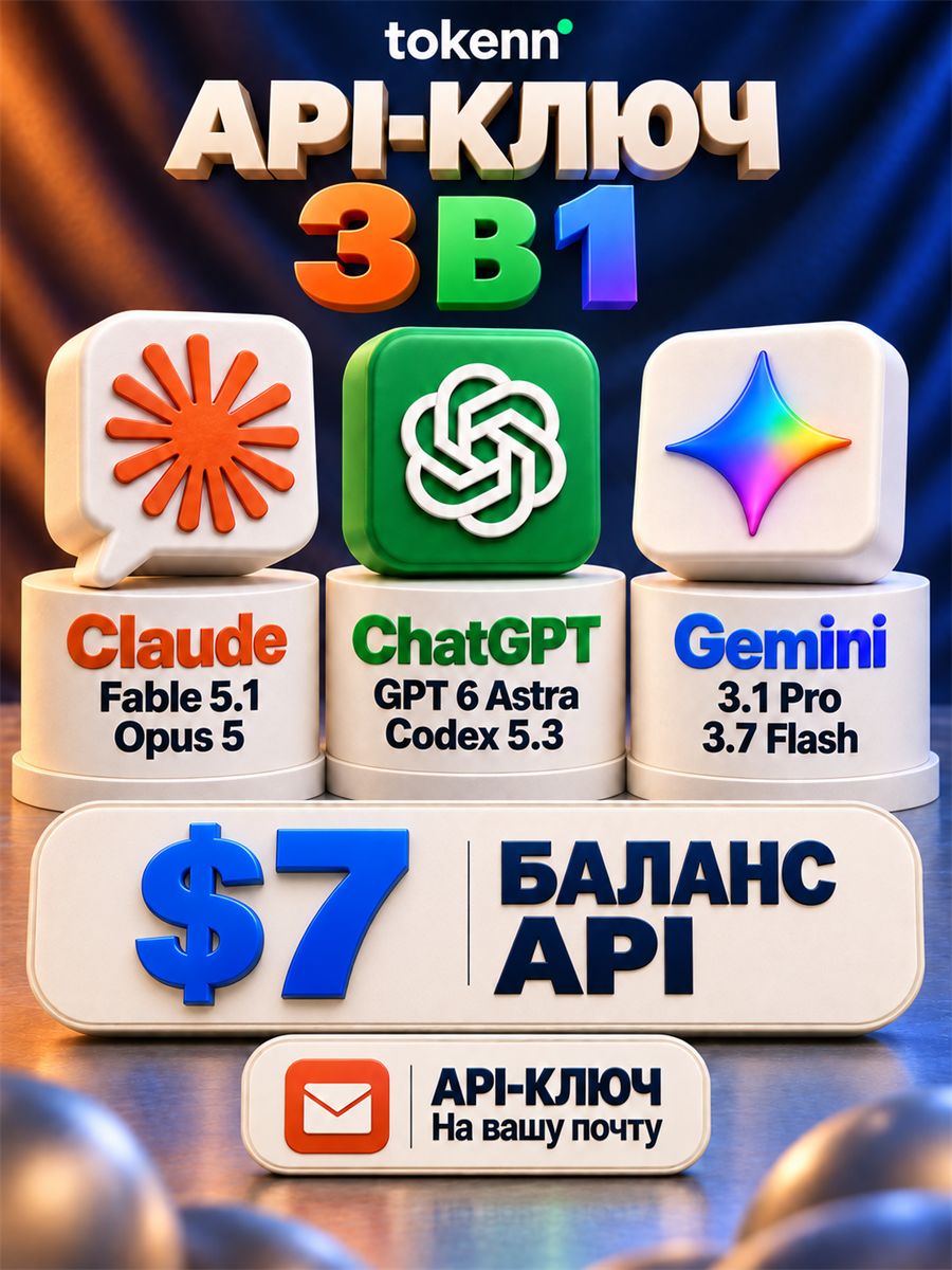 Claude Fable 5.1 / Opus 5 + ChatGPT 6 Astra / Codex 5.3 + Gemini 3.1 Pro / 3.7 Flash | 7 долларов баланса | Индивидуальный доступ