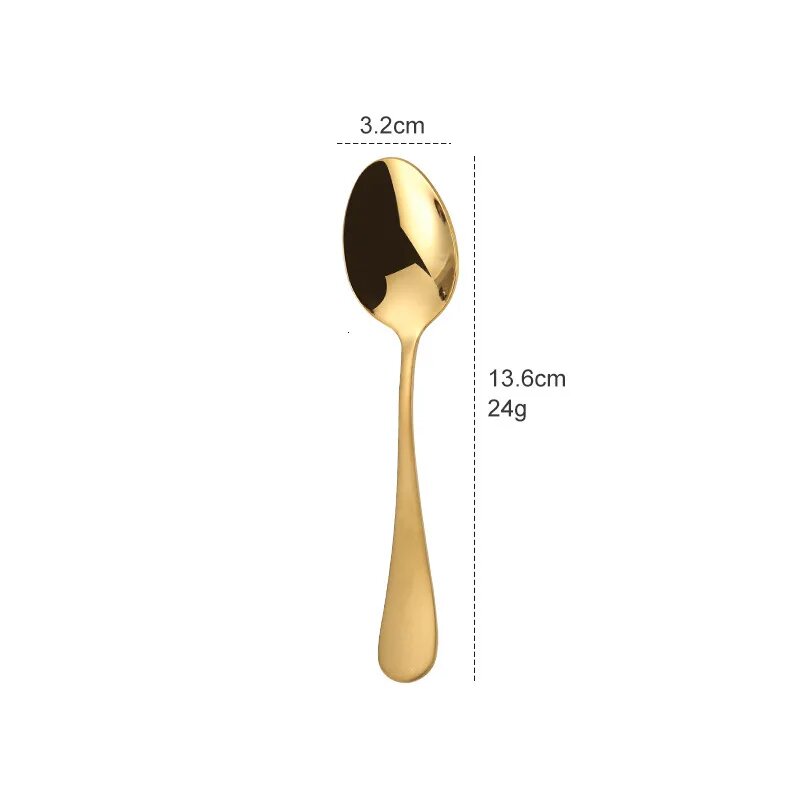 Набор серебряных столовых приборов SPKLIFEY Бежевый, gold teaspoon