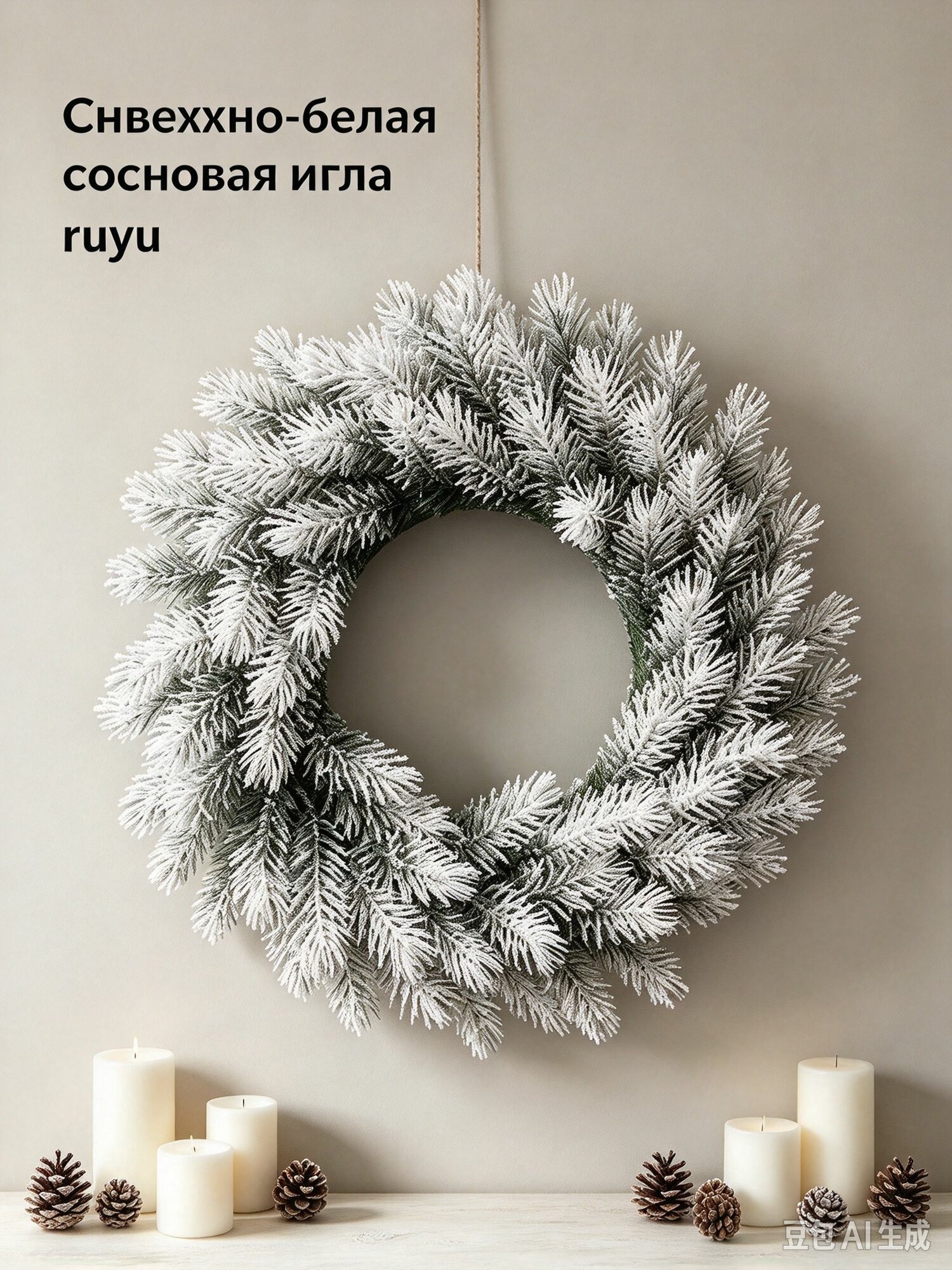 Венок ø40 см 1 шт белый