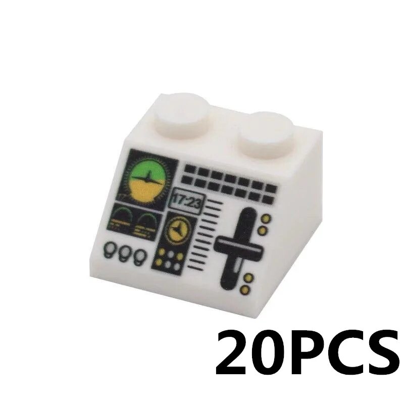 Строительный блок LEGO, белый, EA098-20PCS, 20шт