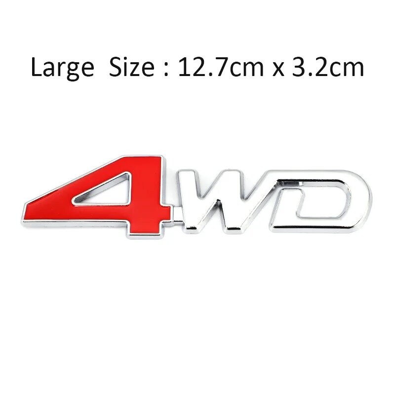 Наклейка-эмблема 4X4 4WD на решетку радиатора для Mercedes, Audi, Mitsubishi, Big 4WD sticker2