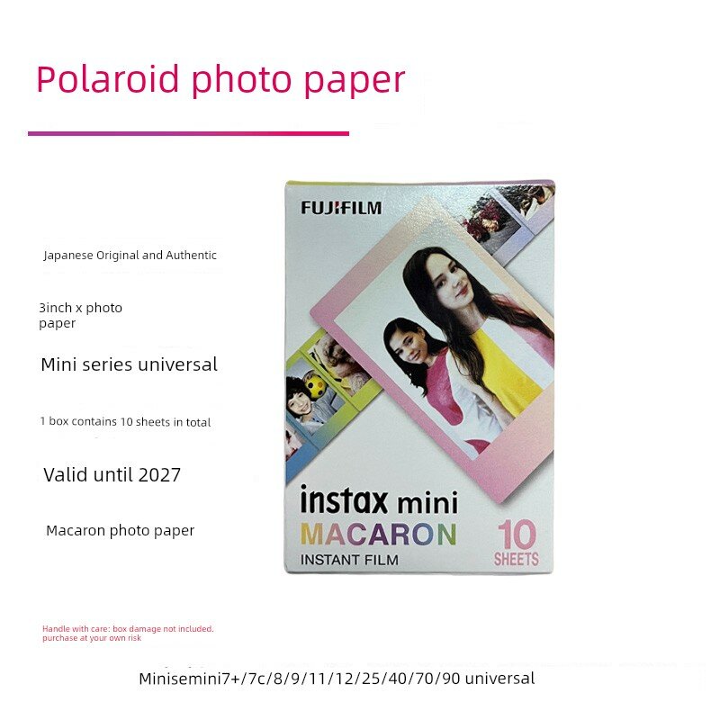 Фотопленка Fuji Instax Mini с макаронным дизайном, 10 листов совместима с камерами серии MINI