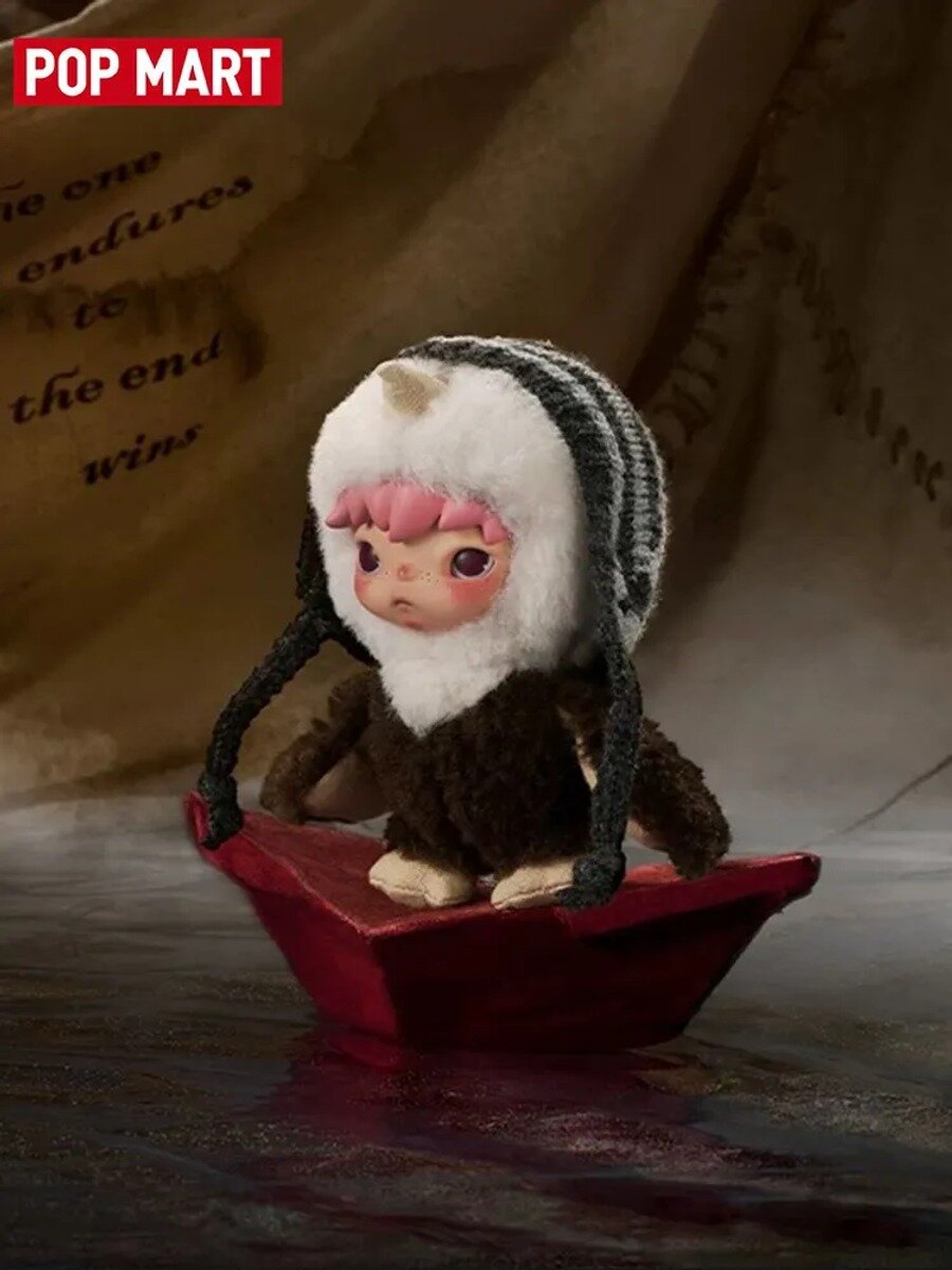 Коллекционная POP MART Hirono Mist-Walker Series - Plush Doll Pendant, The Primordial Grace 1 шт
