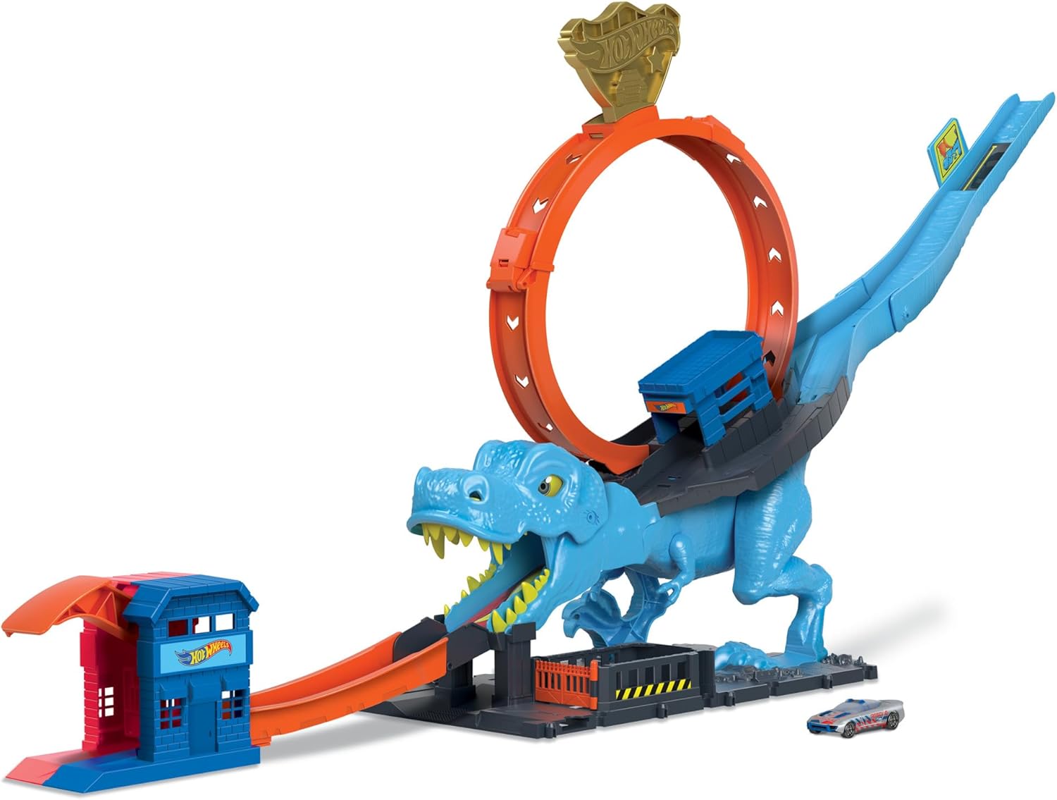 Hot Wheels Игровой набор Битва с динозавром HKX42