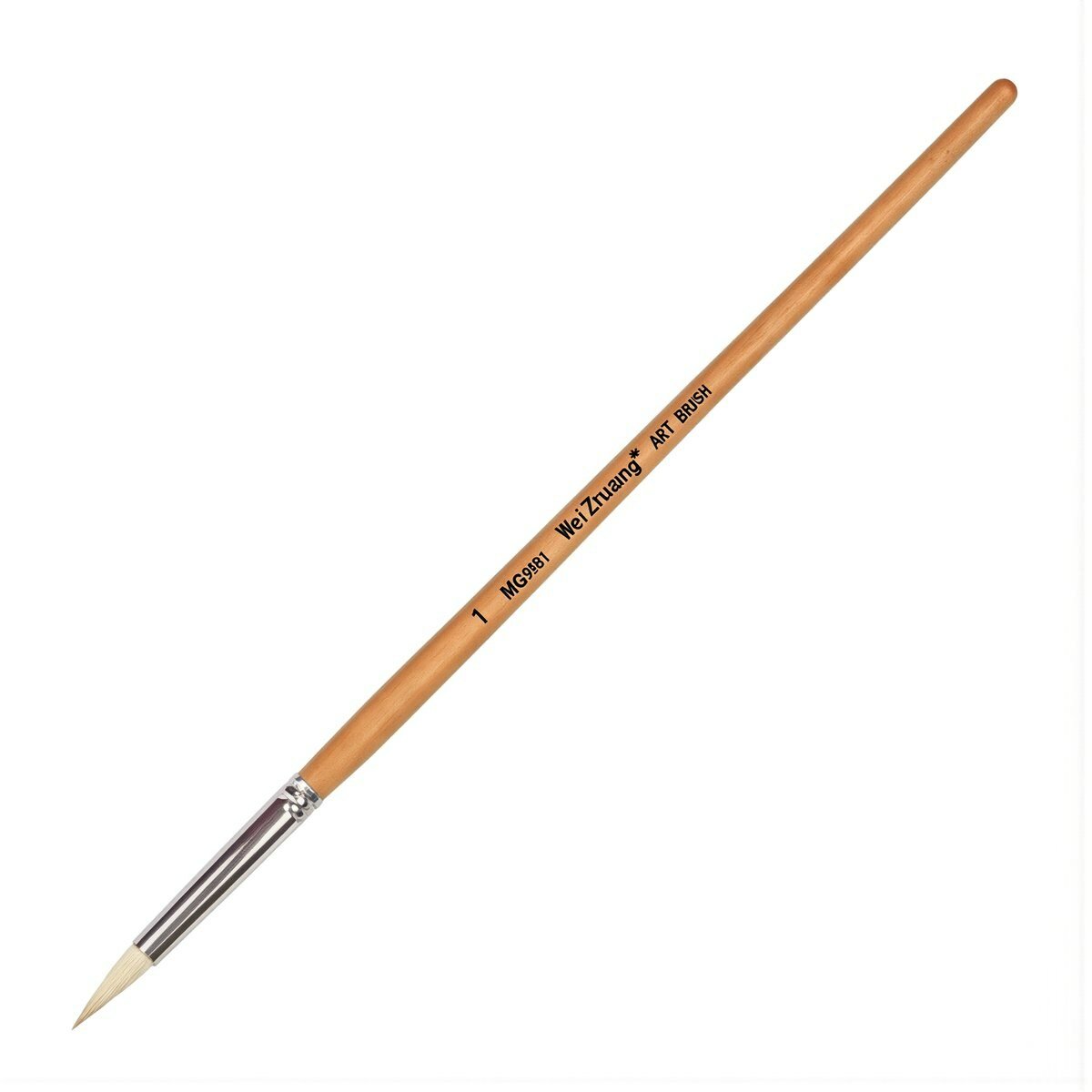 Кисти для рисования из шерсти 7 штук круглые острые для акварели масляной живописи акрила набор MG9981 серия, Размер 1