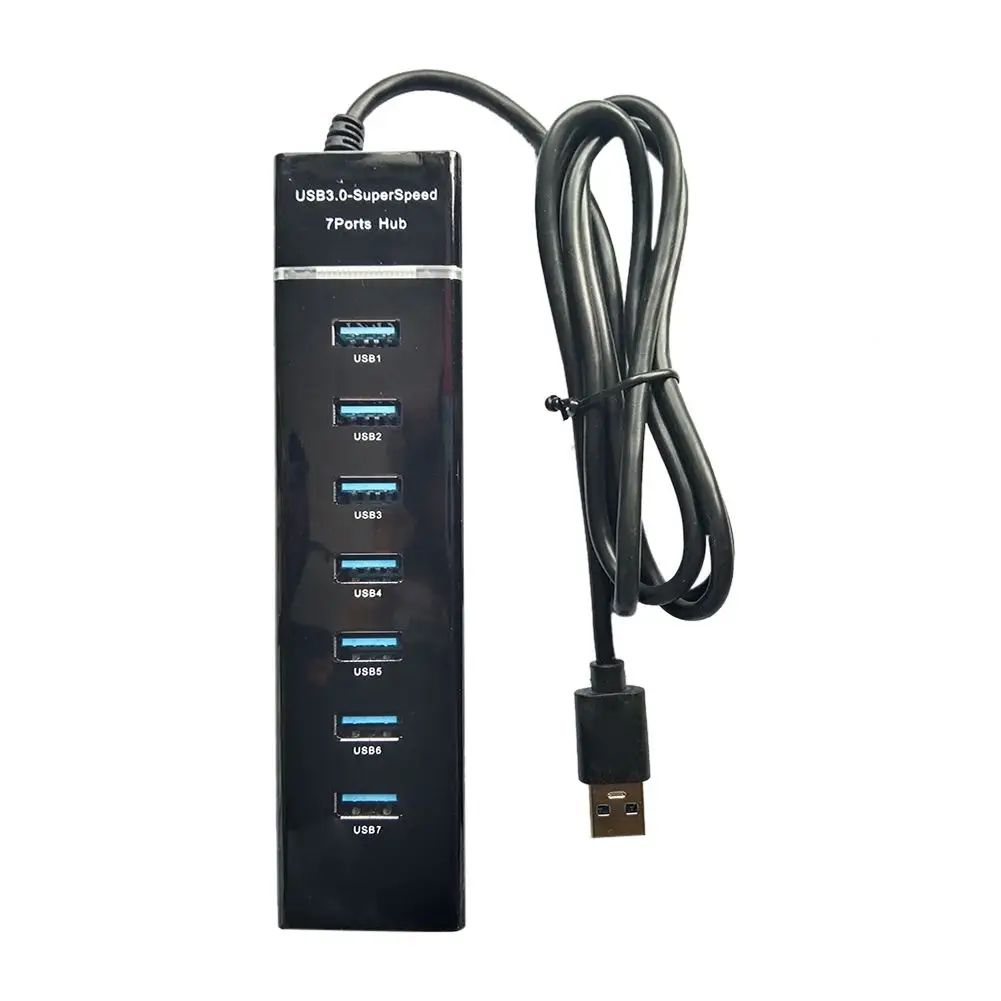USB-хаб 7 портов с проводом 120 см, подходит для ноутбука и ПК