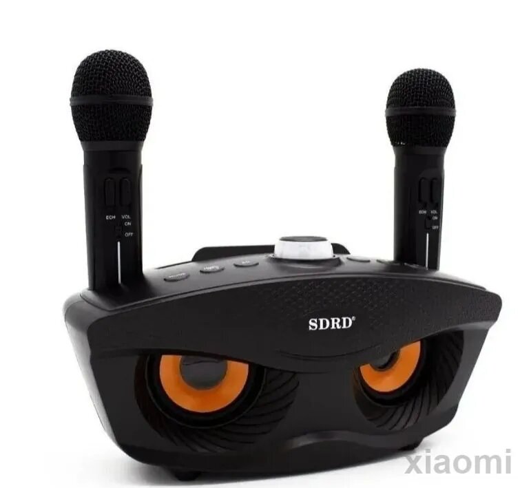 Кароке-система SDRD SD-306 с двумя беспроводными микрофонами, Bluetooth, USB, microSD
