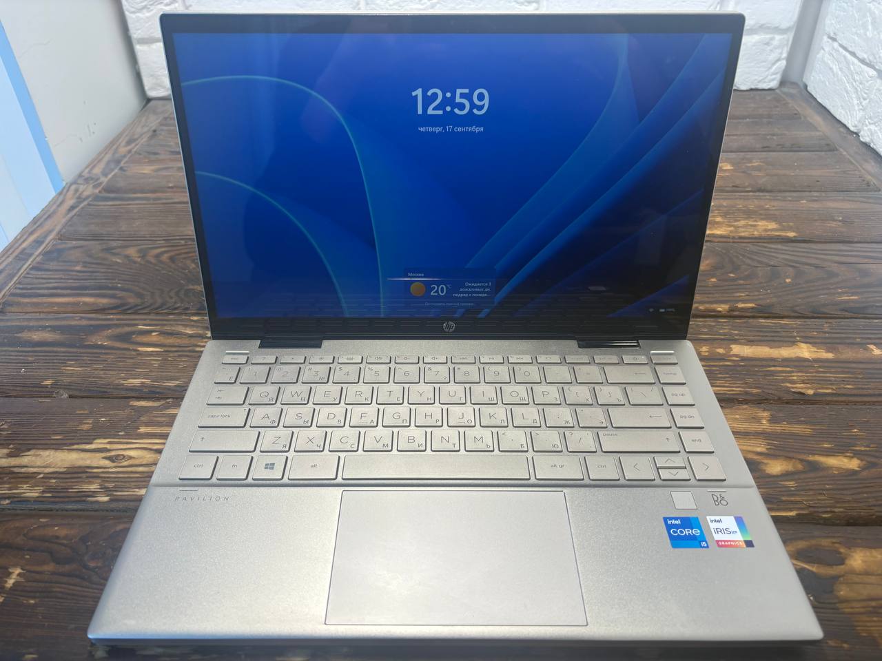 Ноутбук HP Pavilion x360 Convertible 14-dy0009ur Intel Core i5-1135G7 2.40Ghz, RAM 8gb, SSD 512 gb, Intel Iris Xe Graphics, [FullHD IPS], серебристый, win10