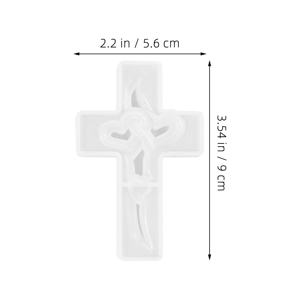 Силиконовая Форма Для Свечей В Forme Сердце Крест Диаметром 9.00X5.60X0.70Cm