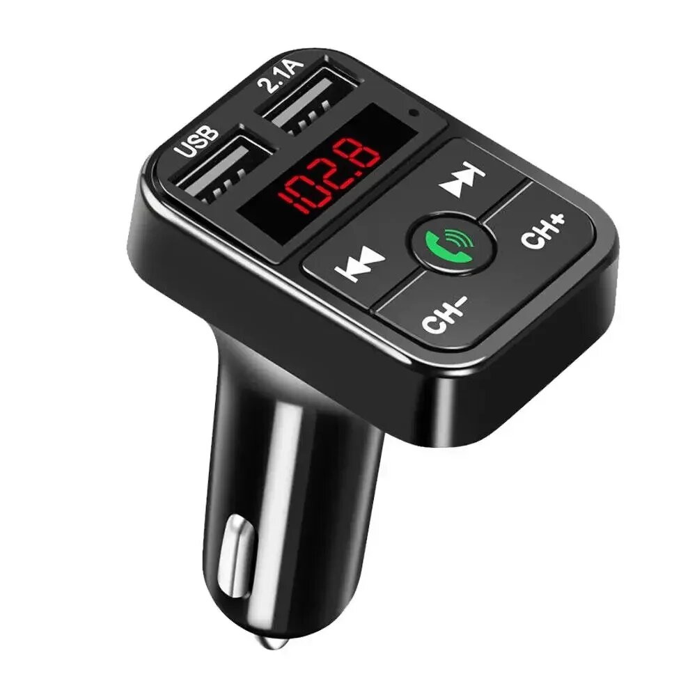 Bluetooth FM-трансмиттер Для Автомобиля С Двумя USB-портами 3.1A, AUX-модулятором, Беспроводным Ответом На Звонки, Type-C, Аудио