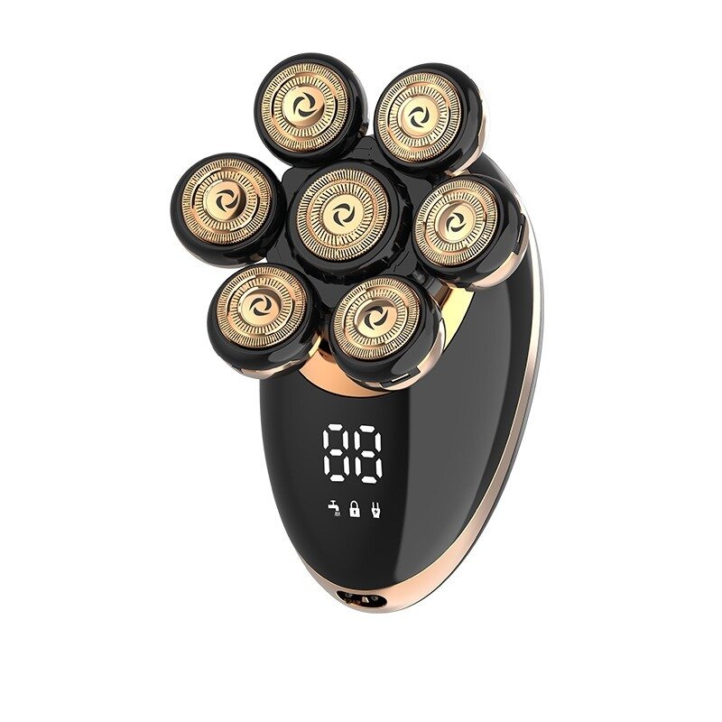 Электробритва мужская RAYCO RQ6900, шейвер для бритья головы, машинка для стрижки, триммер для носа, щетка и массажер
