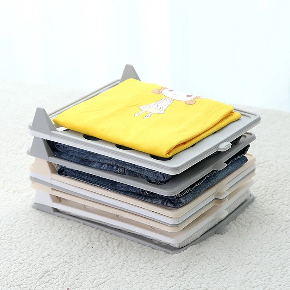 Складная пластиковая вешалка для хранения одежды Серый, Grey-20PCS