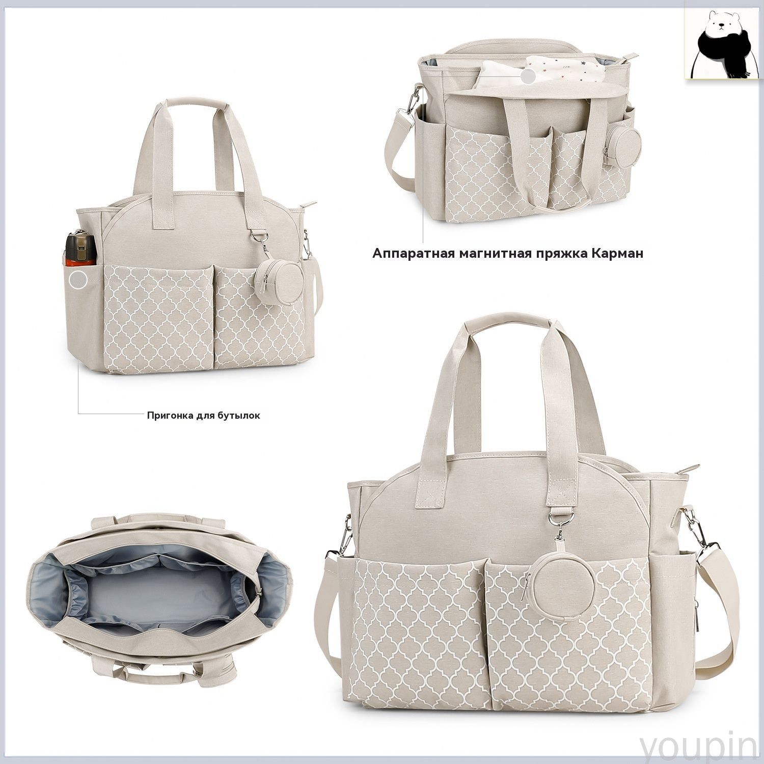 Diaper bag Сумка органайзер для коляски и мамы с термокарманами