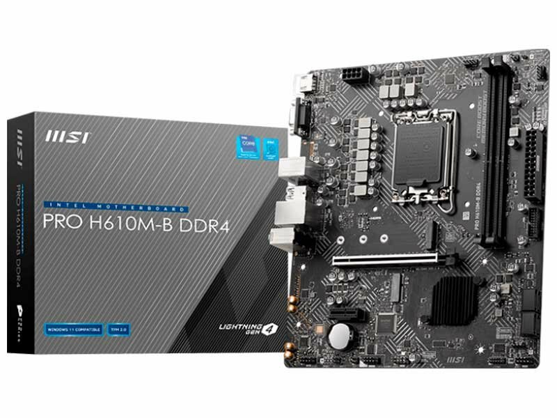Материнская плата MSI PRO H610M-B (LGA1700, mATX)