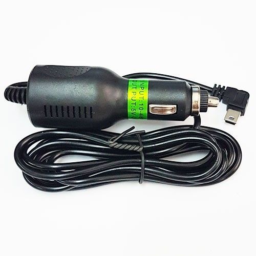 Зарядное устройство автомобильное для видеорегистратора 5V 2A miniUSB / mini-USB 3 метра