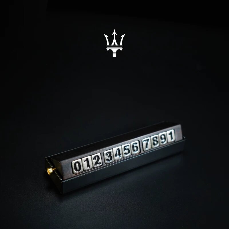 Знак временной парковки из эбенового дерева, совместимый с Maserati, с двойными номерами телефона для легкой