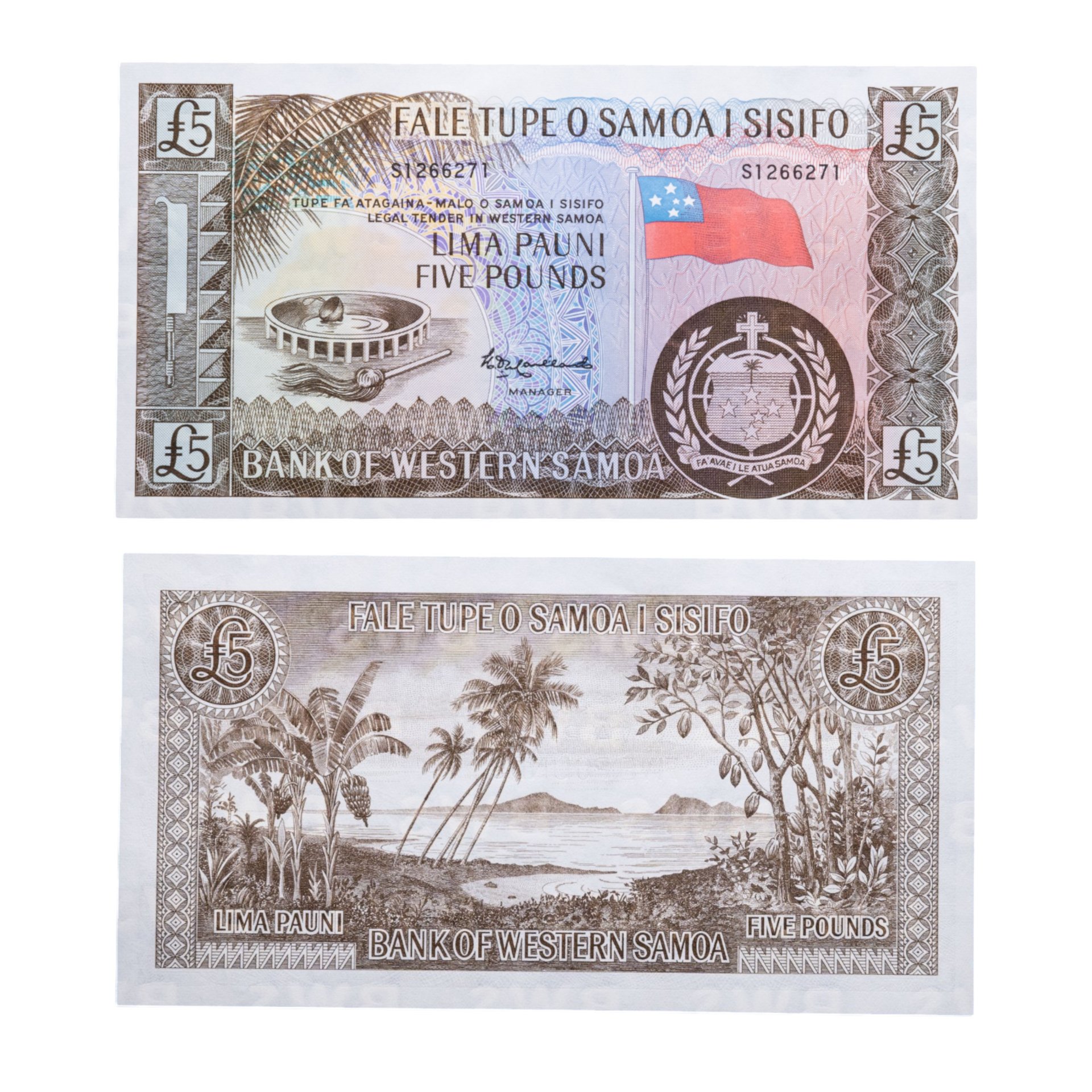 Западное Самоа 5 фунтов pounds 1963 2020