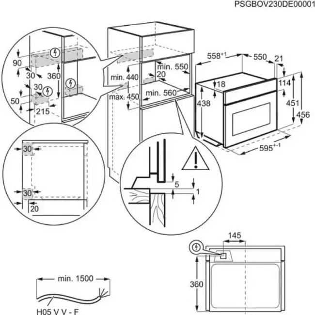Electrolux EVM9E2XT Встраиваемая микроволная печь Electrolux/ Встраиваемая СВЧ, микроволны и гриль, объем 44 л, выходна — фото 1
