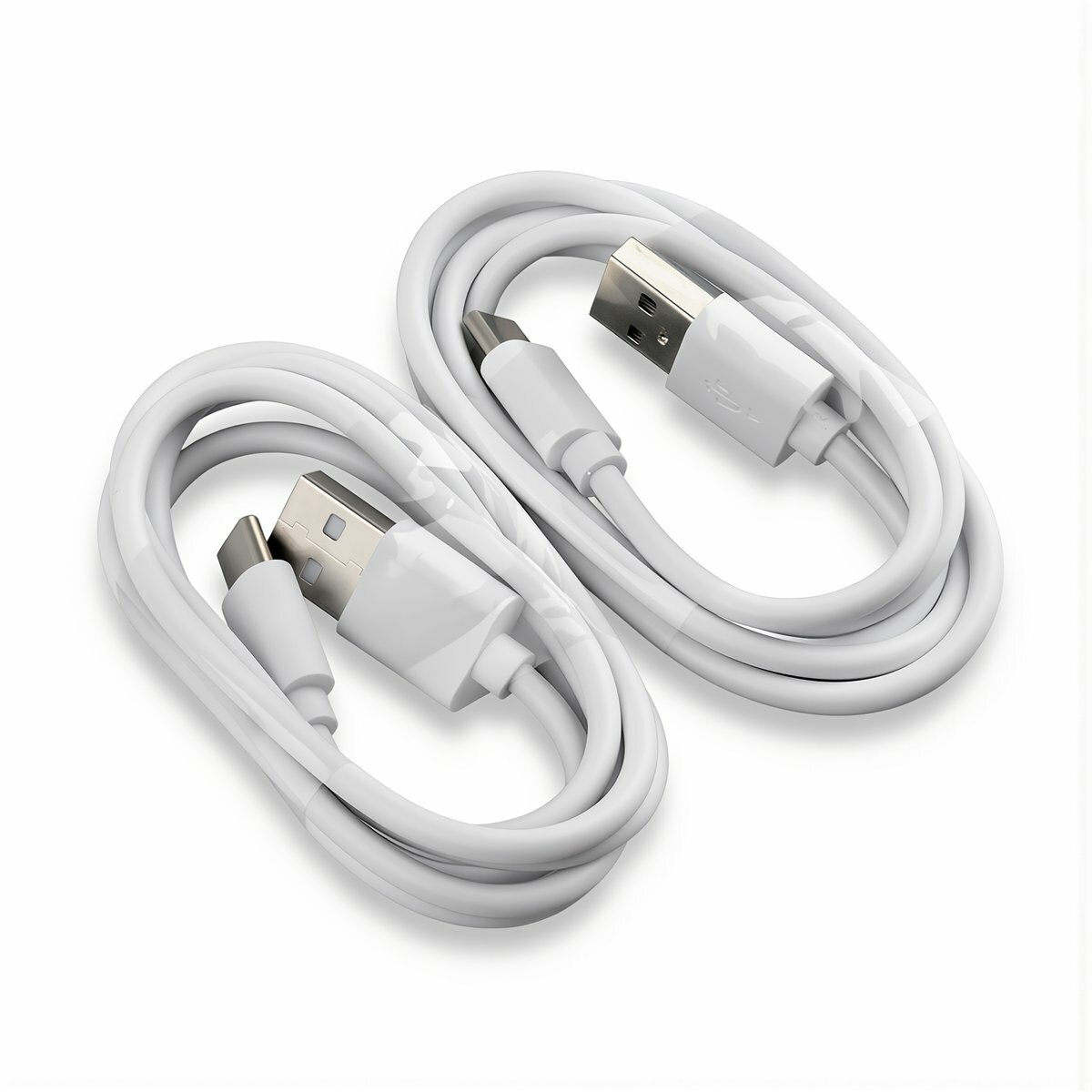 Кабель USB Type-C длина 0.5 метра белый цвет зарядка и передача данных сертификаты ЕС США безопасность для пользователя