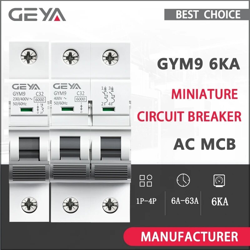 GEYA GYM9 Мини-автомат 230В 10-63А 2P C25A