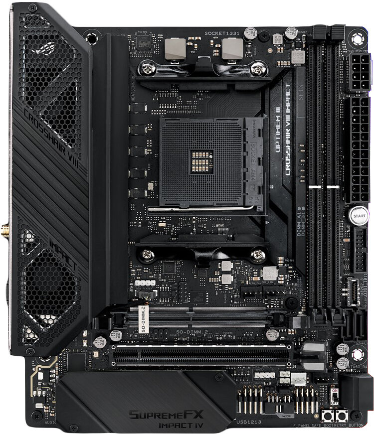 Материнская плата Soc-AM4 Asus ROG CROSSHAIR VIII IMPACT 4хDDR4, ATX