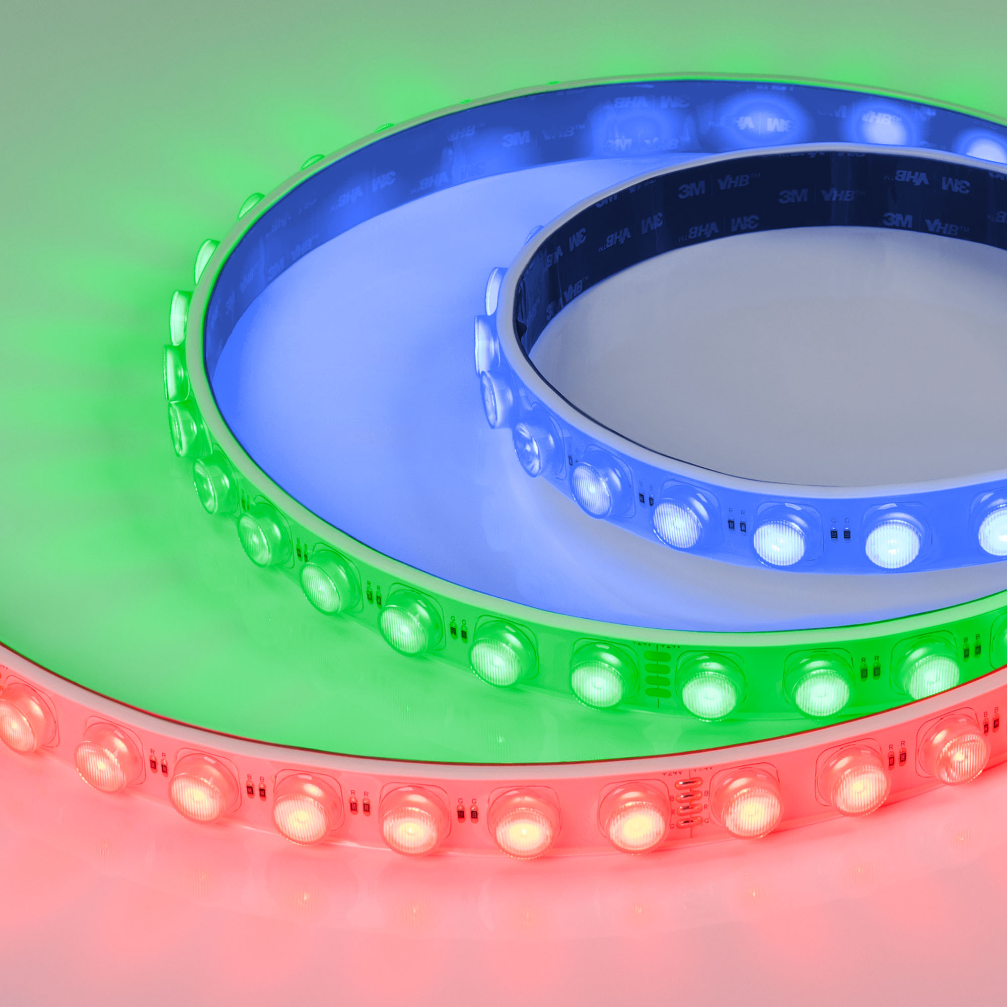 Светодиодная Лента герметичная FLT-PS-S42-23mm 24V RGB (21 W/m, IP67, 30deg, 5m) (Arlight, -) 037729