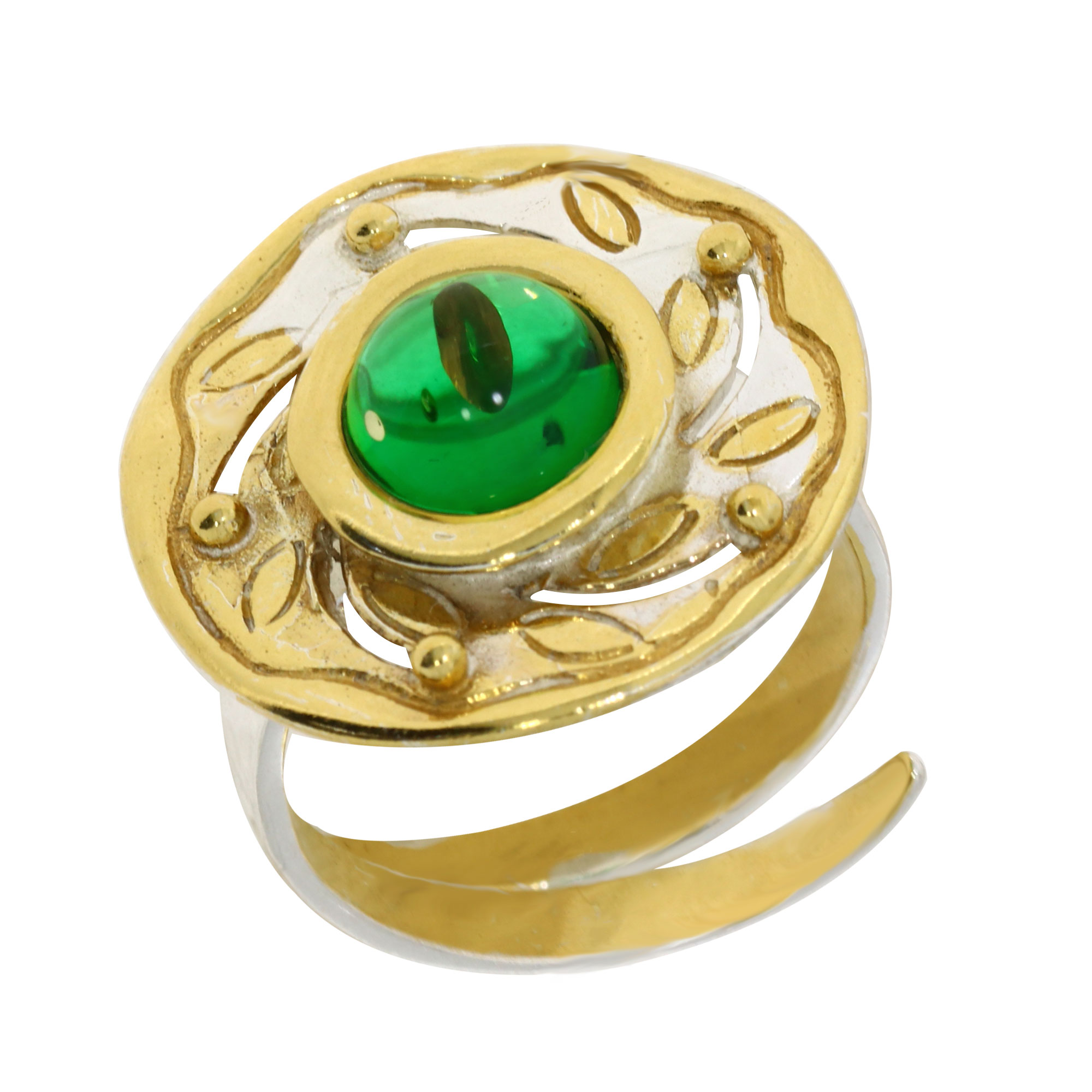 Кольцо Diamant online, серебро, 925 проба, золочение, янтарь