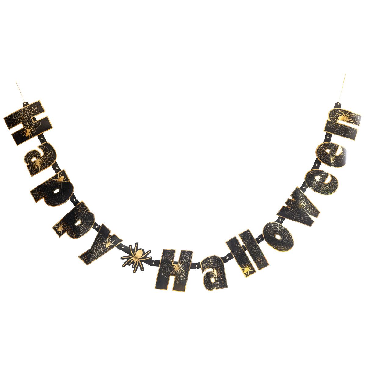 1 шт. Гирлянда-буквы Happy Halloween Паутина 220 см G