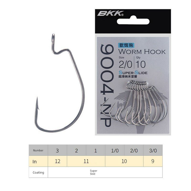 Крючок BKK Wide-Gap Crankbait 9004 с крючком, размер 3#, 12 шт. в упаковке для ловли щуки и окуня