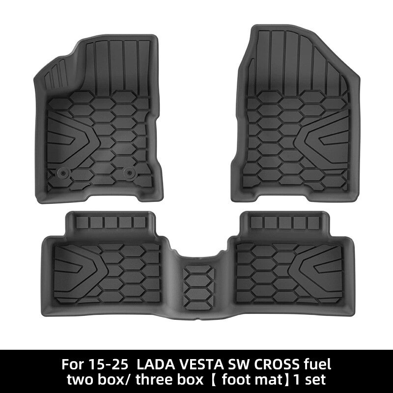 Однослойные коврики из ТПЭ для Lada Vesta Cross и Sport 2015-2025 моделей, бензин, хэтчбэк и седан