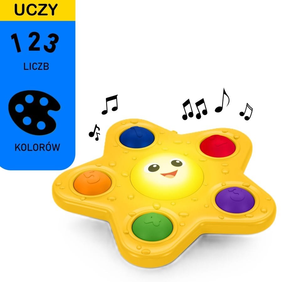 Интерактивная игрушка Baby Einstein Pop & Glow Starfish, разноцветный