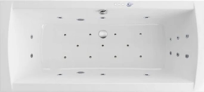 Акриловая ванна Excellent Aquaria Lux WAEX. AQU18. ULTRA 179x79, с каркасом, пристенная, встраиваемая, белая, глянцевая, со сливом-переливом, прямоугольная, с гидромассажем