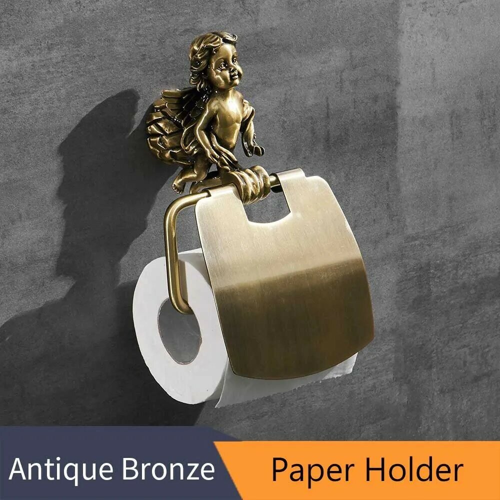 Набор аксессуаров для ванной WANFAN античная бронза, Paper Holder