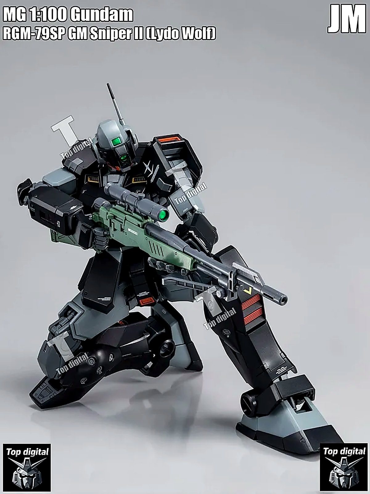 Собранная модель MG 1:100 Gundam RGM-79SP GM Sniper 2(Lydo Wolf), JM, высококачественная модель