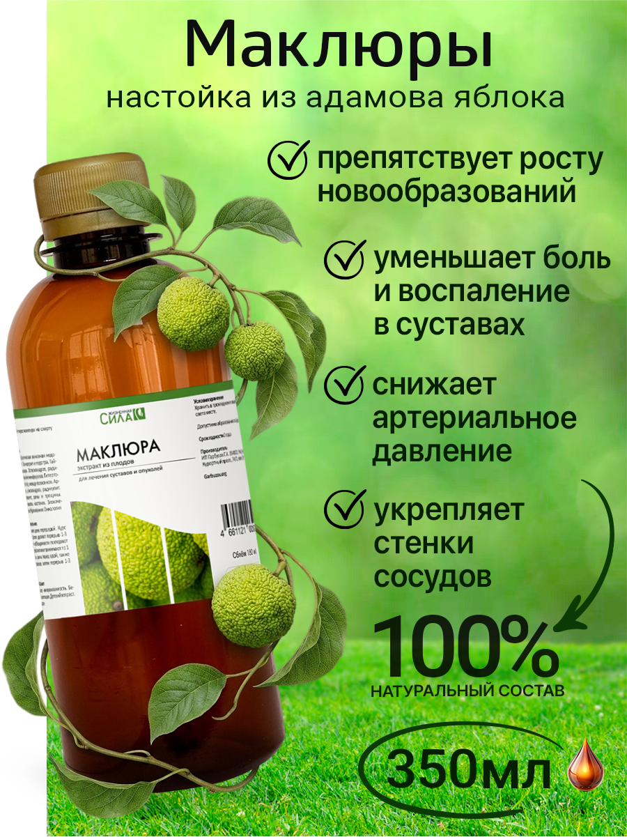 Настойка Маклюры (адамово яблоко, экстракт из плодов) 350 мл