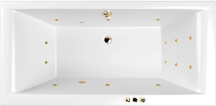Акриловая ванна WHITECROSS Savia Duo SMART 170x80, с каркасом, пристенная, глянцевая, со сливом-переливом, прямоугольная, с гидромассажем